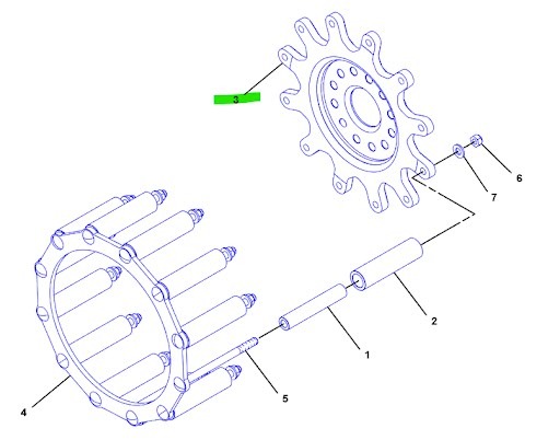 CAT 247B Drive Cage (Undercarriage) - Discount Tracks